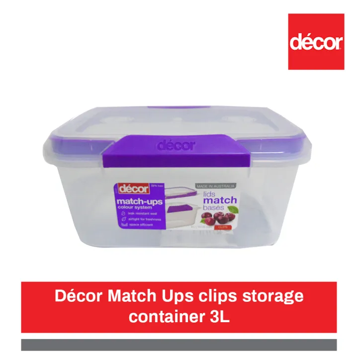 Décor Match Ups clips storage container 3L | Lazada PH