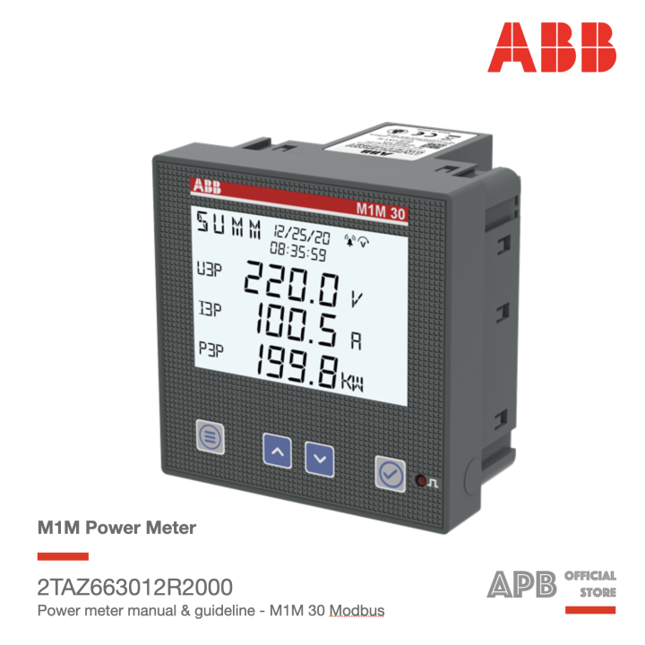 ABB M1M 30 Modbus เพาเวอร์มิเตอร์, Power meter manual RS485 | Lazada.co.th