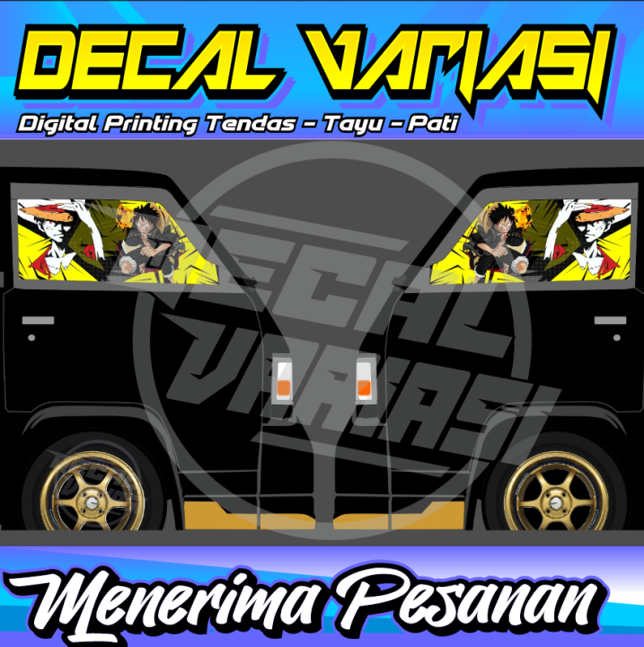 STIKER ONE WAY KACA KIRI KANAN MOBIL PICK UP L300-STIKER ONE PIACE ...