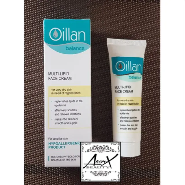 Oillan Multi-Lipid Facecream for VERY dry skin with Hyaluronic Acid ...