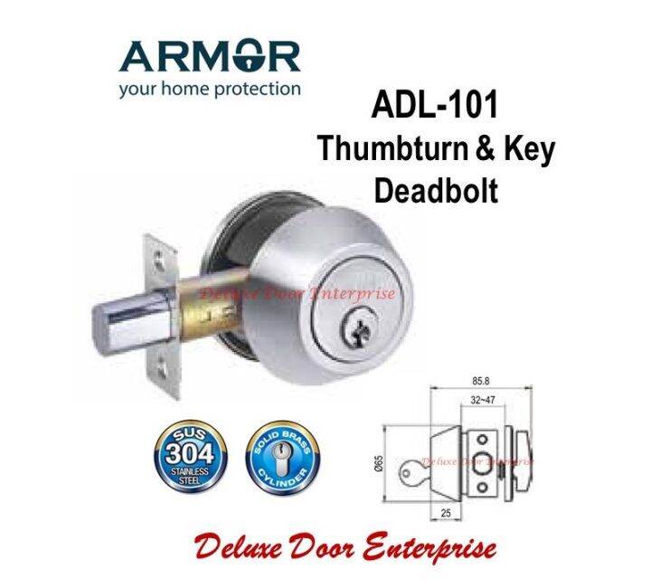 Armor ADL-101 Deadbolt / Thumbturn & Key Deadbolt / Deadbolt / Key ...
