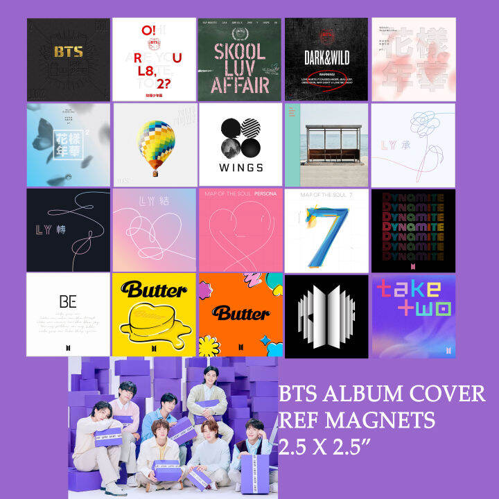 BT21 OT7 Ref Magnet ALBUM COVERS Jungkook Suga Min Yoongi Taehyung ...