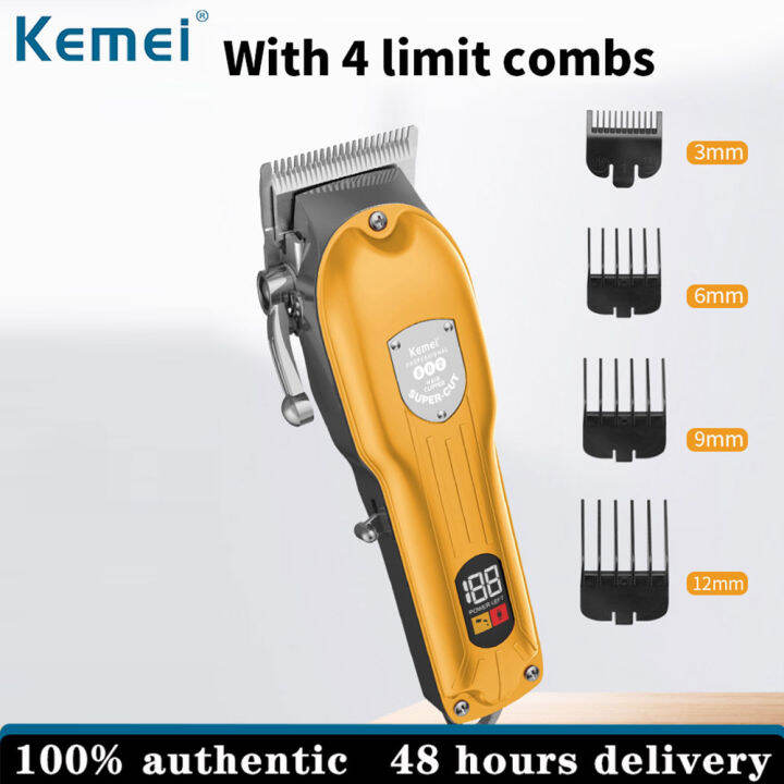 Kemel KM-802ปัตตาเลี่ยนสำหรับช่างตัดผม,ที่ตัดผมไฟฟ้าไร้สายแบบ USB ชาร์จ ...
