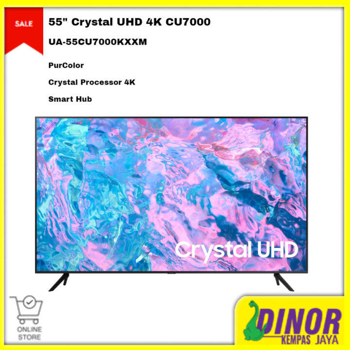 SAMSUNG TV 55" Crystal UHD 4K CU7000 UA-55CU7000KXXM | Lazada