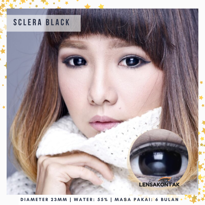 [COD] Softlens Sclera Big Eye Black / Hitam ( Lensa Kontak / Lensa Mata ...