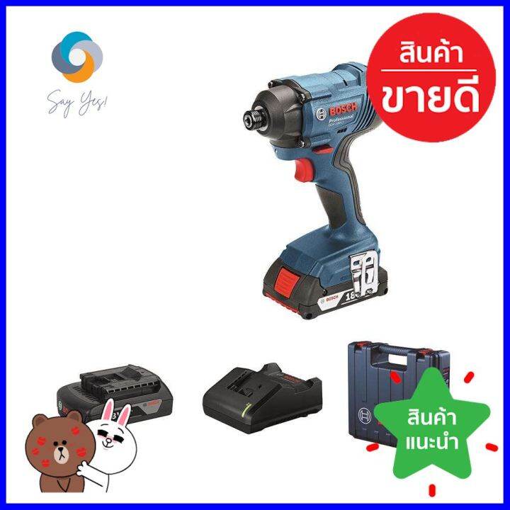 สว่านไขควงกระแทกไร้สาย (พร้อมแบตเตอรี่) BOSCH GDR 180-LI 18 โวลต์ ...