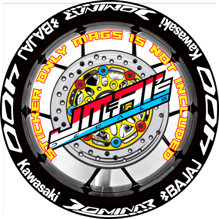 (Sticker Only) Kawasaki Bajaj Dominar 400 Mags/Rim Decal/Sticker (pair ...