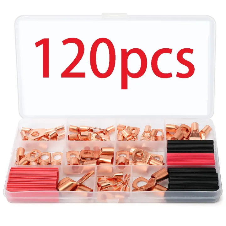 [HOT W] Copper Lug Battery Cable Ends AWG 2 4 6 8 12 Gauge Wire ...