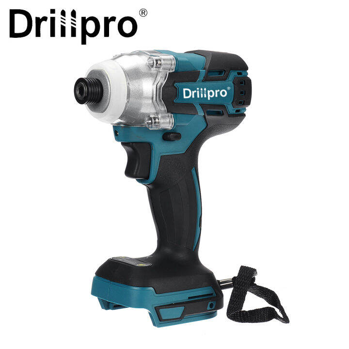 Drillpro 18V ไขควงไฟฟ้าไร้สาย Speed Brushless ประแจผลกระทบชาร์จสว่านอัตโนมัติ + ไฟ LED แบตเตอรี่ ...