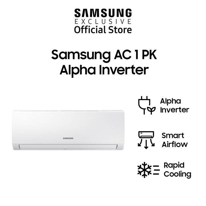 Samsung Alpha Inverter Air Conditioner 1 PK with Smart Air Flow, AC ...