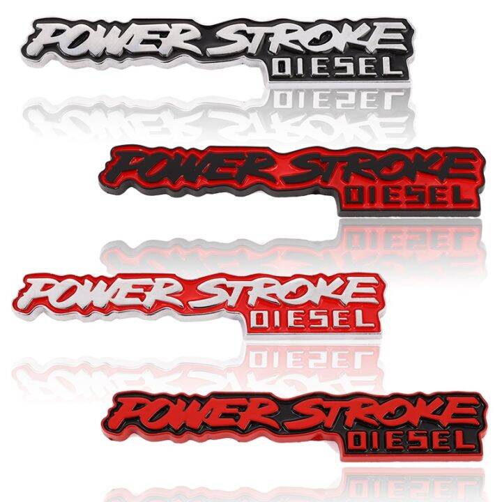Fun car Metal Car Sticker Powerstroke Emblem Badge Trunk Decals for ...