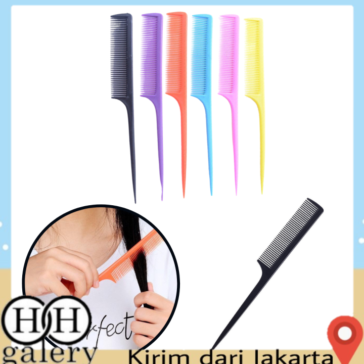 Sisir Sasak Plastik Polos Warna Warni Sederhana Sisir Rambut Sanggul ...