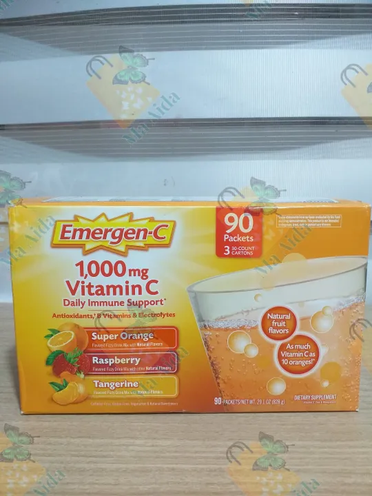 Emergen-C 1000mg vitamin C natural flavored fruit 90 packets(828g) U.S.A | Lazada PH