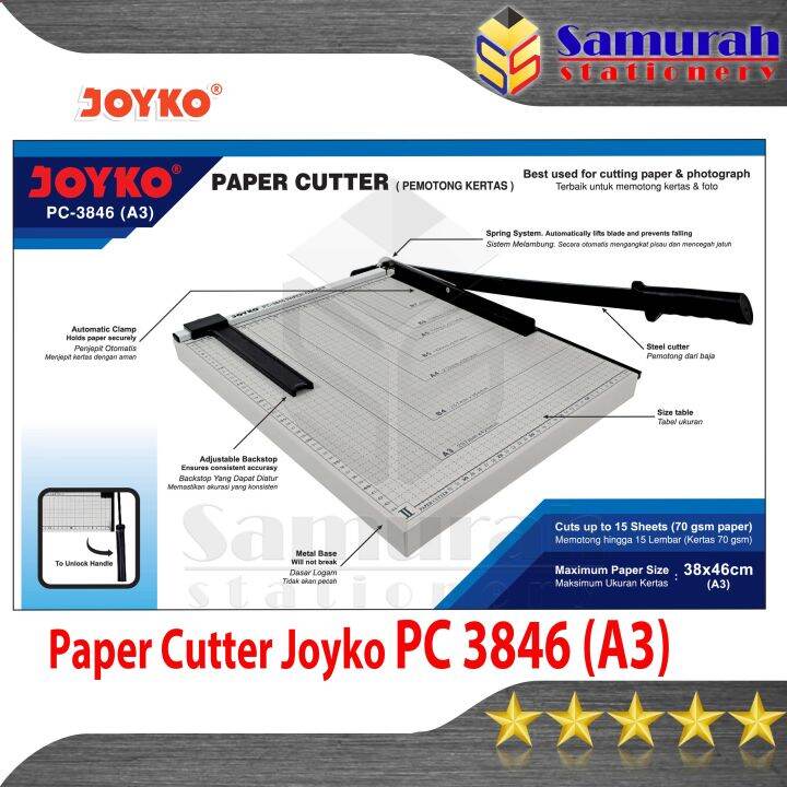 Paper Cutter A3 Joyko Pc 3846 Mesin Pemotong Cutting Kertas 38x46 Cm