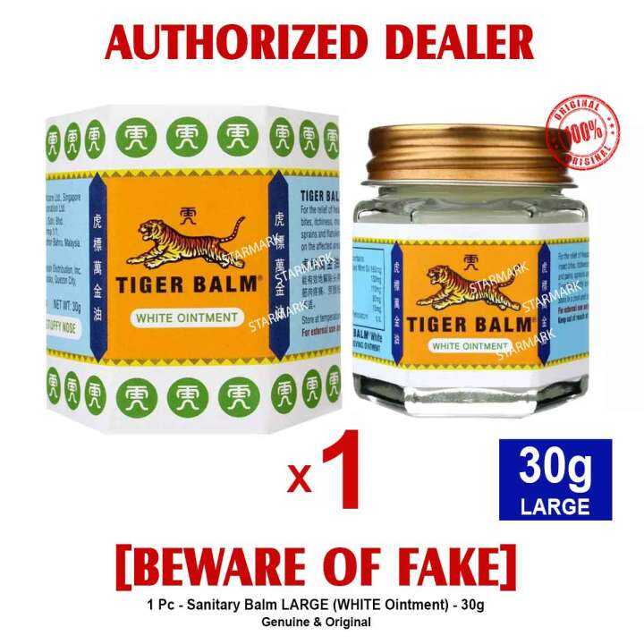 Tiger Balm Balms WHITE Ointment 30g LARGE Authentic - 1 Pc | Lazada PH