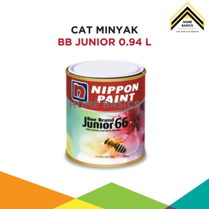 Cat Minyak Bee Brand Junior 66 Nippon Paint 0.94 Liter / Cat Kayu / Cat Besi | Lazada Indonesia