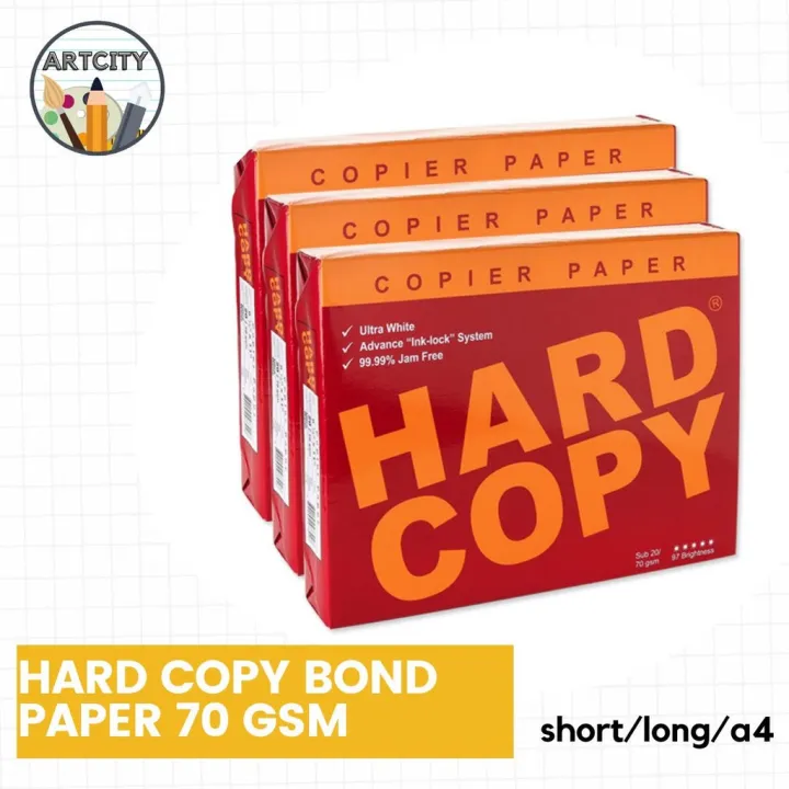 100% Guaranteed Original Hard Copy Bond Paper ShortLongA4 - Per ream ...