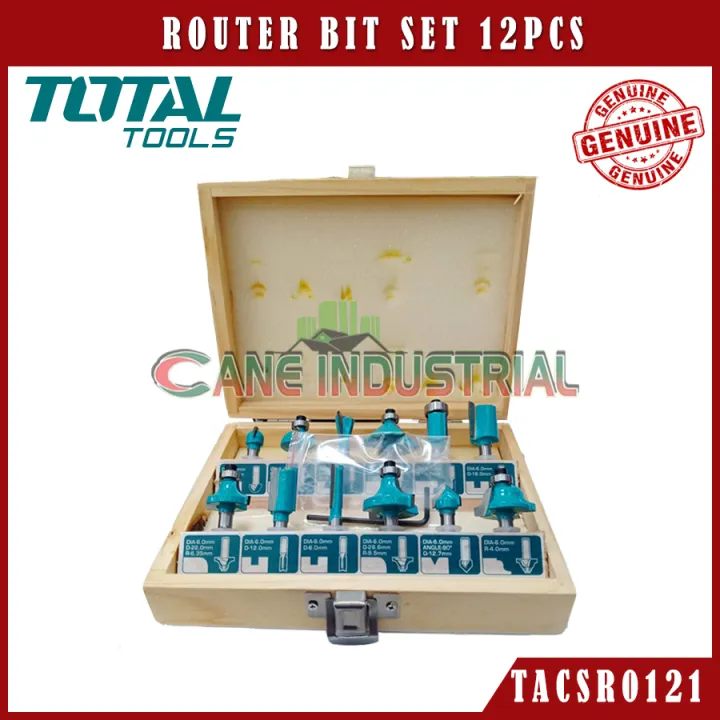 Total Router Bit Set Set/12pcs | Lazada PH
