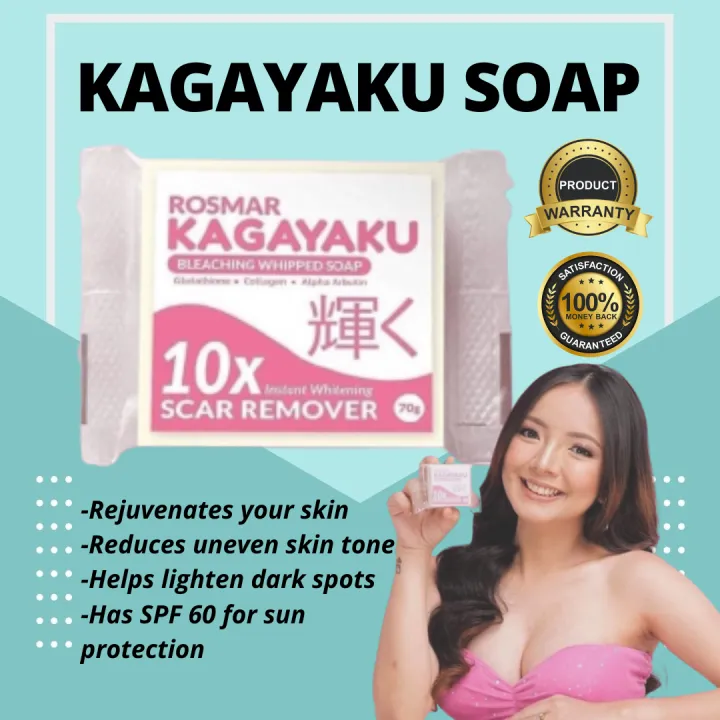 100% AUTHENTIC!!! Kagayaku Soap Bleaching Whipped Soap ROS MAR 70g SPF60 By ROS MAR Face & Body ...