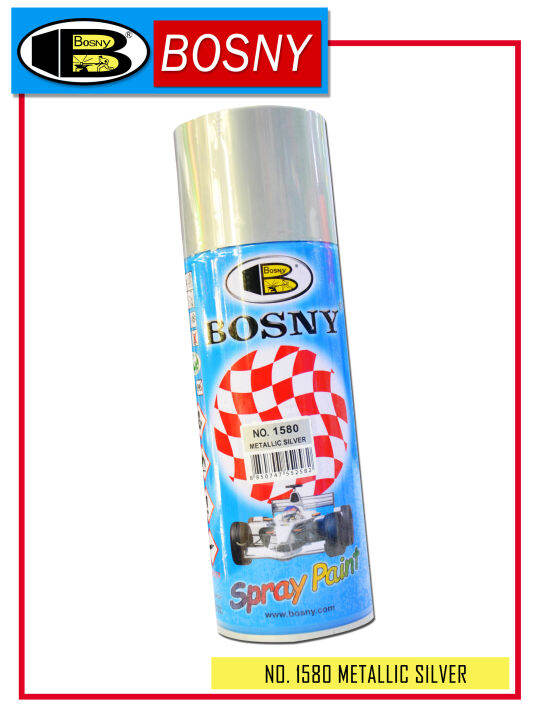 Bosny Spray Paint No. 1580 Metallic Silver | Lazada PH