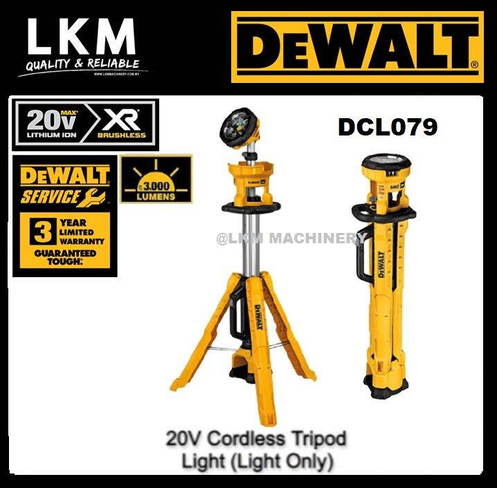 DEWALT [ DCL079 ] - 20V MAX* Cordless Tripod Light (Light Only) | Lazada