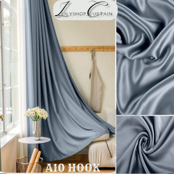 A10-Ready Made Curtain!!! Siap Jahit Langsir ,LangsirKain Tebal (JENIS ...