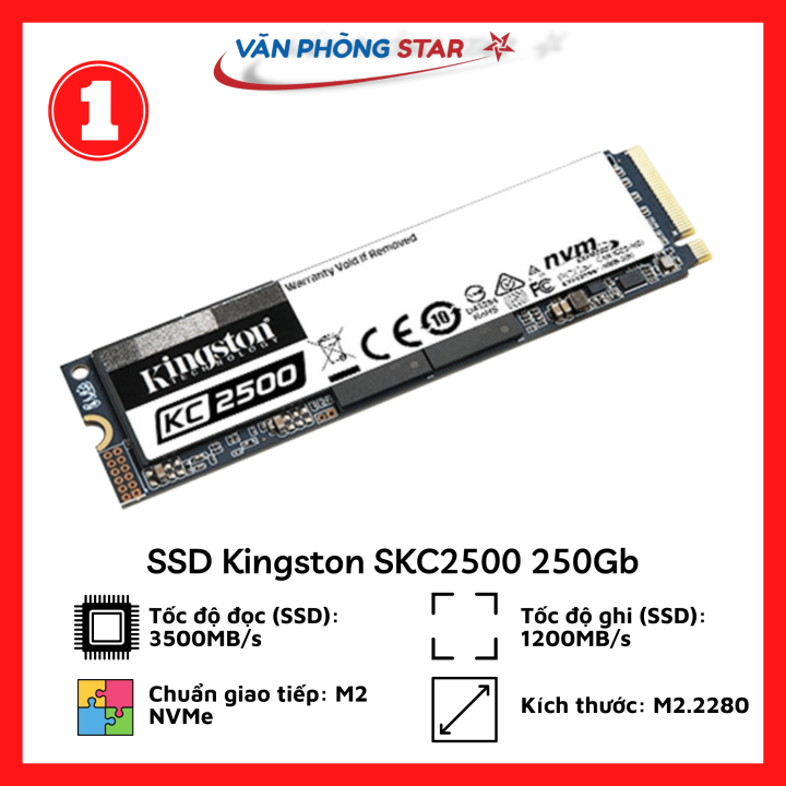 SSD Kingston SKC2500 250Gb PCIe NVMe Gen3x4 M2.2280 | Lazada.vn