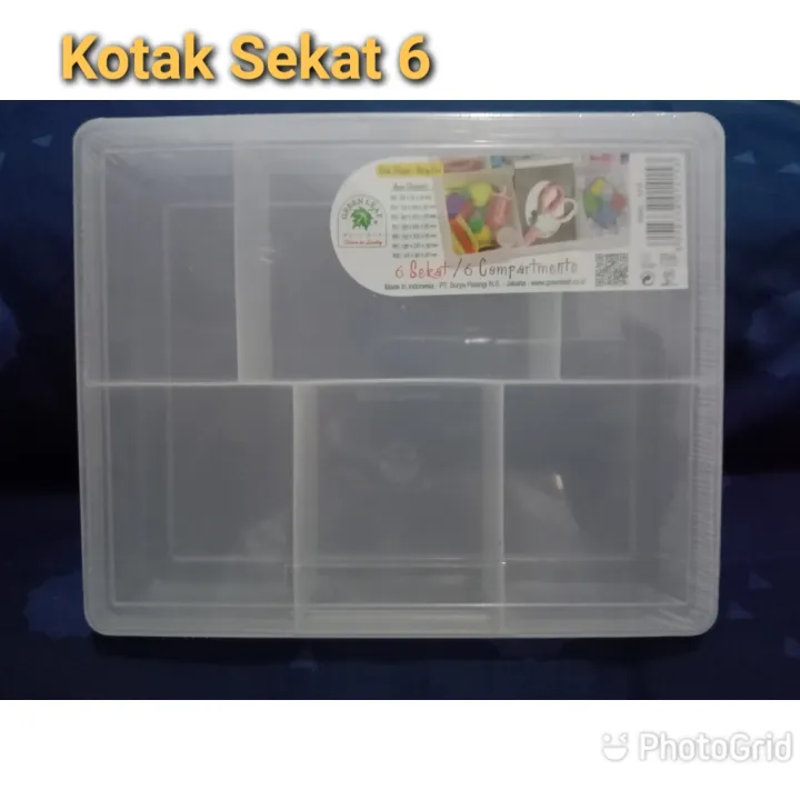 kotak sekat 6 Green Leaf Reiko 1415 kotak obat kotak penyimpanan kotak ...