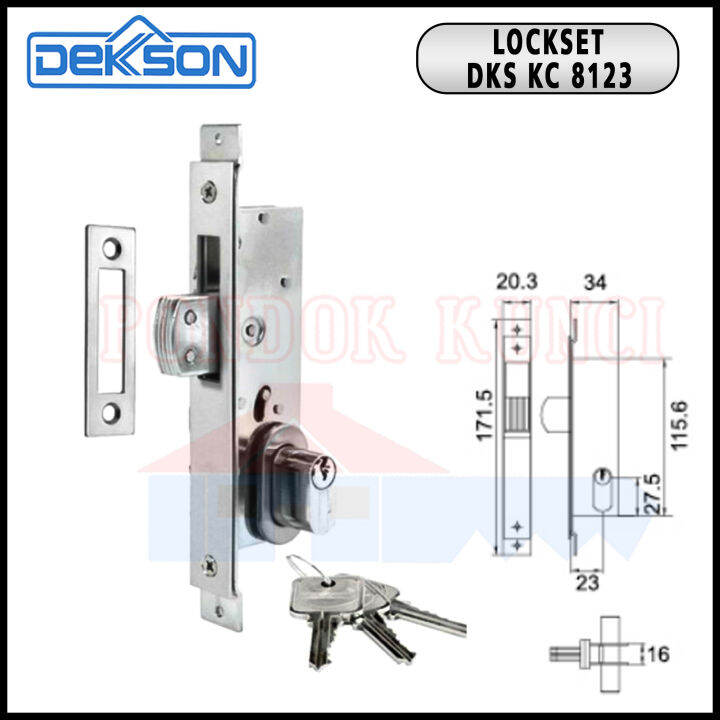 Aluminium Door Lock Dekkson 8423 & 8123 Kunci Pintu Sliding Swing ...