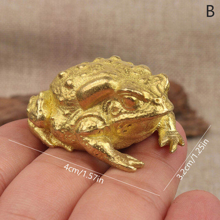 🔥🔥🔥3-3% Lucky Copper Toads Frog Golden Toad Animal Solid Copper Statue ...