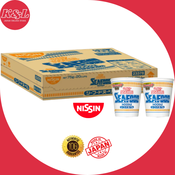 Nissin Seafood Cup Noodles (Exp: August 20, 2023) Original (75g x 20 Cups) Made in Japan | Lazada PH