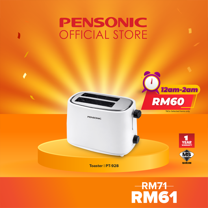 Pensonic 2 Slices Toaster | PT-928 | Lazada