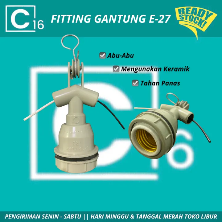 Fitting Lampu Gantung Keramik WD E27 | Lazada Indonesia