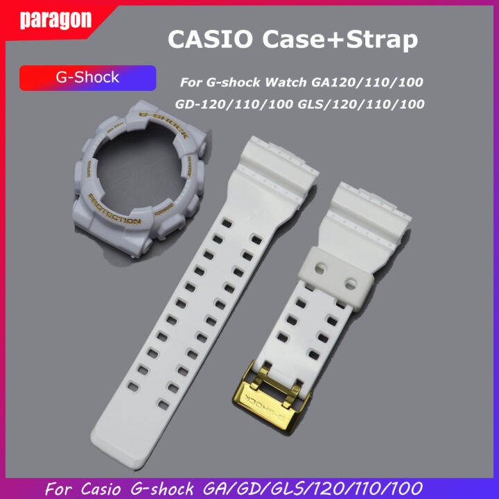 เคสซิลิโคนเรียบ + นาฬิกา Casio G Shock Ga/ga/gls/120/110/100 GA150สีทองหัวเข็มขัดชุดเรซิน ...