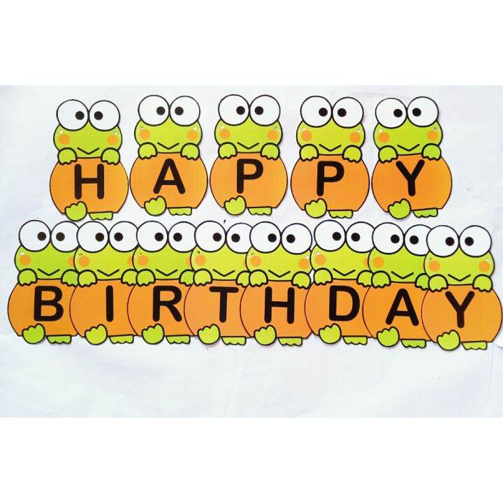 kero keropi banner flag bunting flag garland ulang tahun karakter kero ...