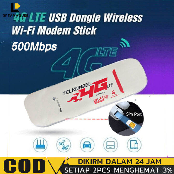 (Dikirim Dari Jakarta)Dongle Kartu SIM Nirkabel 4G LTE, Modem Kartu SIM ...