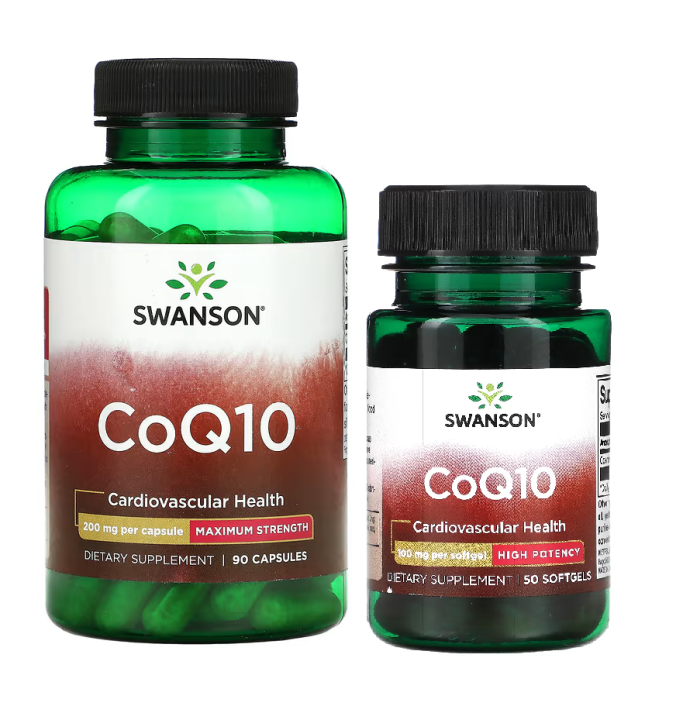 Swanson, CoQ10, High Potency, 200 mg, 90 Capsules / 100 mg, 50 Softgels ...