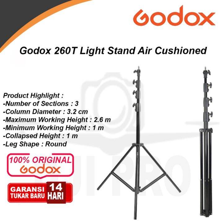 Godox 260T Light Stand Air Cushioned - Lightstand Lampu Tripod | Lazada Indonesia