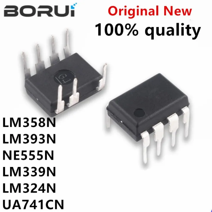 20PCS UA741 LM324 LM393 LM339 NE555 LM358 LM358P LM358N LM324N LM339N ...