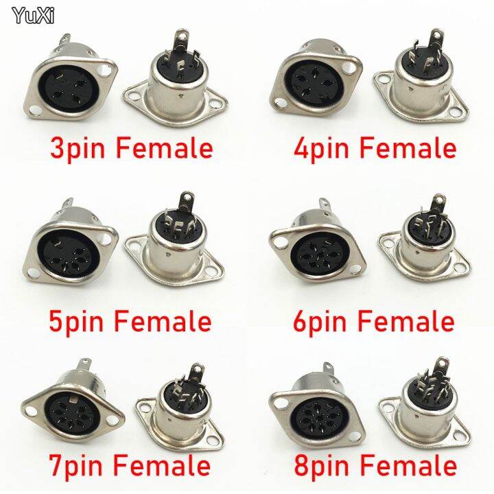 Solder Din 5 Pin Male Connector Din Connector 5 Panel Mount - 10pcs ...