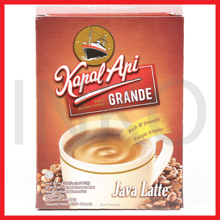 KAPAL API GRANDE RICH SMOOTH TANPA AMPAS JAVA LATTE BOX 5X20GR | Lazada Indonesia