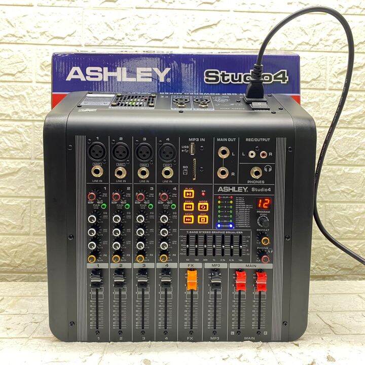 Power Mixer ASHLEY STUDIO-4 Original Product "4-Channel" 2x250Watt MURNI Bluetooth + USB (HARGA ...