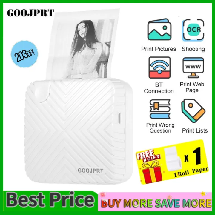（Limited time special）GOOJPRT P6 Pocket Mini Printer Portable BT Wir ...
