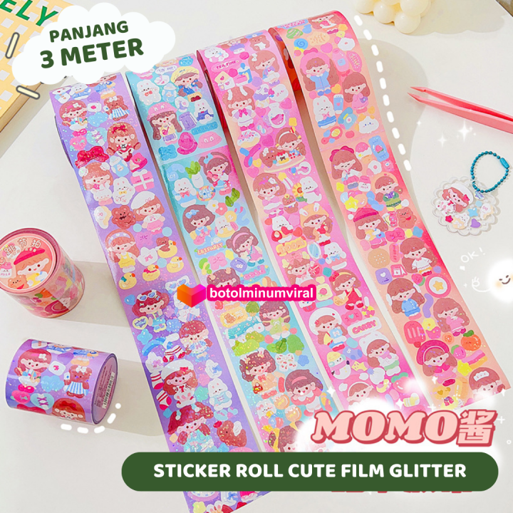 Sticker Momo Roll Glitter Viral 3 Meter Tahan Air | Lazada Indonesia