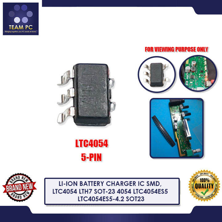 TEAM PC LI-ION BATTERY CHARGER IC SMD, LTC4054 LTH7 SOT-23 4054 LTC4054ES5 LTC4054ES5-4.2 SOT23 ...