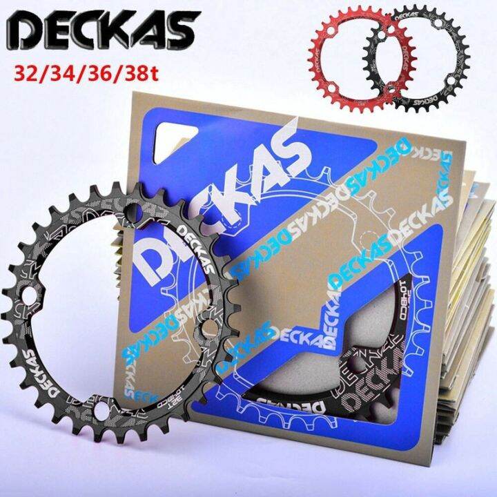 DECKAS 104bcd Bike Chainring Black Color MTB Round Oval Narrow Wide Chain ring 32T / 34T / 36T ...