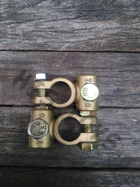 HSTY6 Battery Terminals Clamps Screw Connection Positive Negative Brass ...