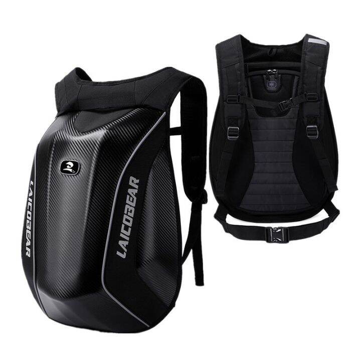 Carbon Hard Shell Motorcycle Racing Backpack Waterproof Expandable Full ...