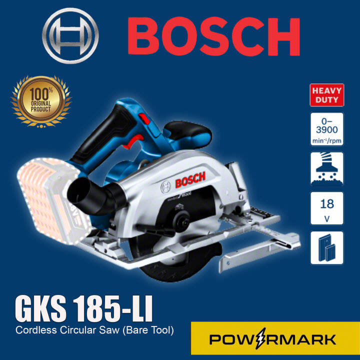 BOSCH GKS 185-LI Brushless Cordless Circular Saw (BARETOOL) [POWERMARK ...