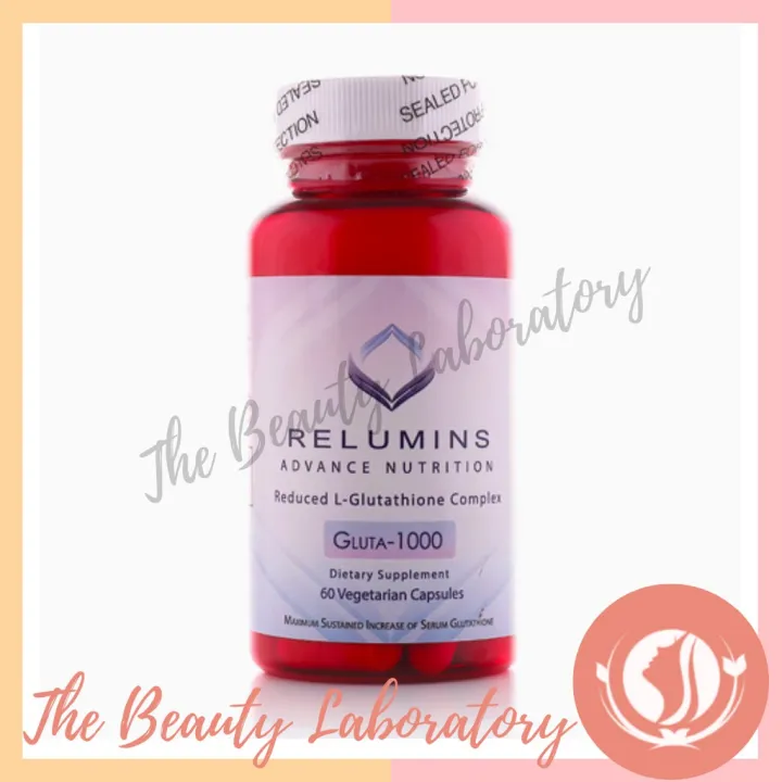 Relumins Gluta 1000 60 capsules with Box Glutathione Whitening scrub ...